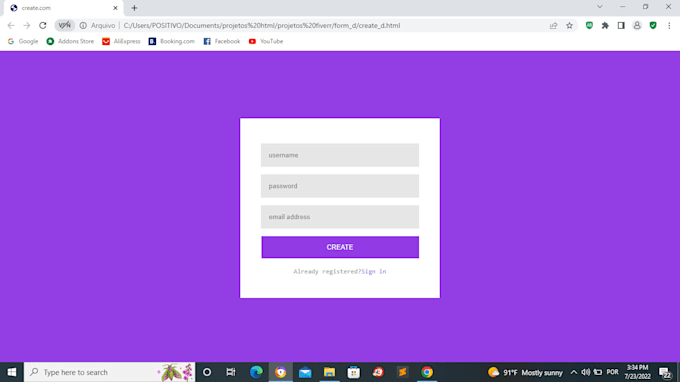 Html, css, javascript responsive login forms by Mrmateussilva | Fiverr