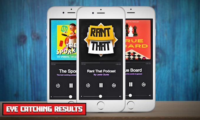 Create eye catching cover art for your podcast by Lewisjake | Fiverr