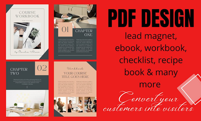 Design pdf lead magnet, ebook, workbook, cover, checklist and pdfs by ...