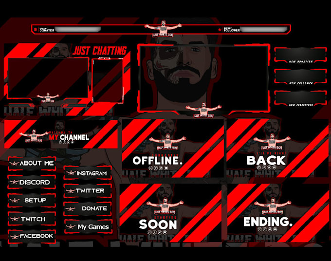 Design custom animated twitch overlay, logo, full stream package by ...