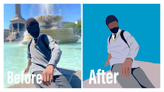 Draw a minimalistic portrait or pfp from your photo by Jolo09 | Fiverr