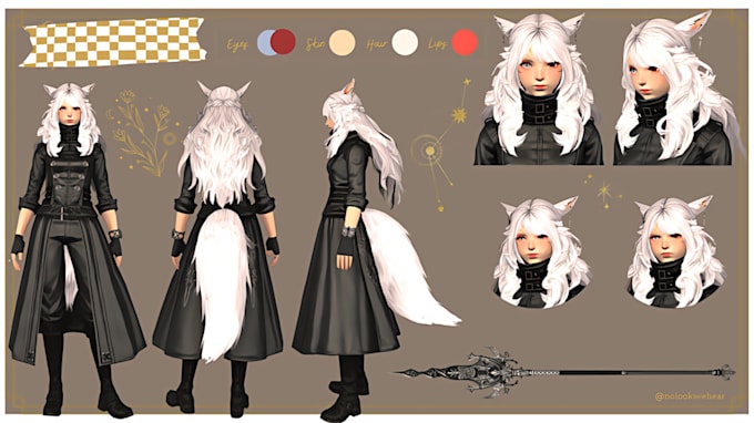 Create a character reference sheet for your ffxiv character by Xochiie ...