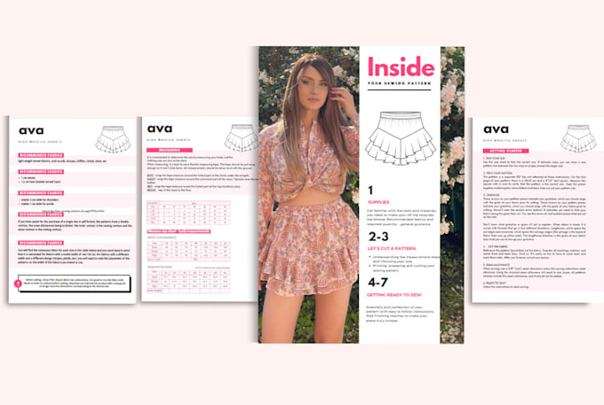 Write step by step sewing instructions for your pattern and illustrate ...