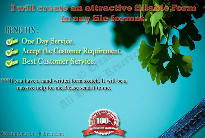 Create an attractive fillable form in any format by Lahiru007 | Fiverr