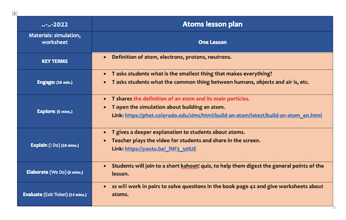 Create lesson plans and worksheets by Abdelrahimhafiz | Fiverr