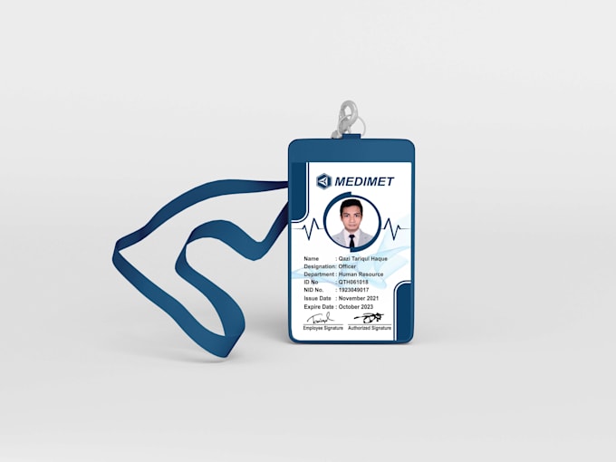 Design print ready pvc, rfid employee id card by Arshadano | Fiverr