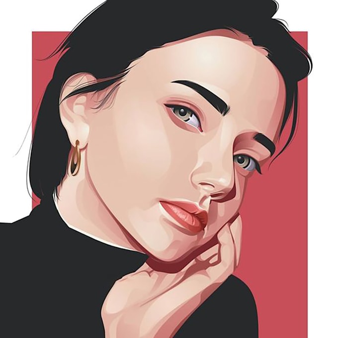 Create your photo into vector art portrait by Kamitsunnosar_ | Fiverr