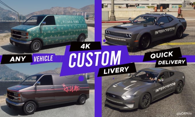 Create the best custom livery for your fivem vehicles by Bornzu | Fiverr