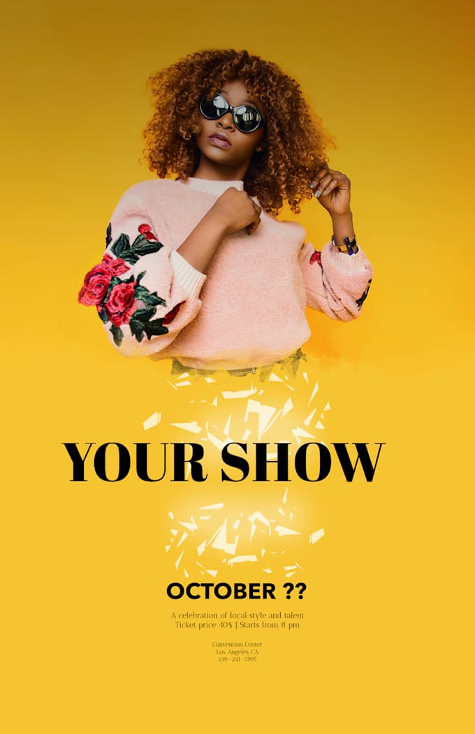 Design show , concert, performance flyer poster for artist by Fakimusa ...