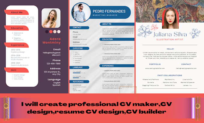 Create professional cv maker,cv design,resume cv design,cv builder by ...