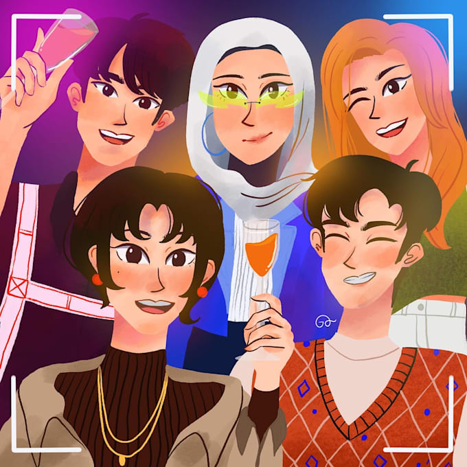 Create cartoon illustration as your request by Ginaalya | Fiverr