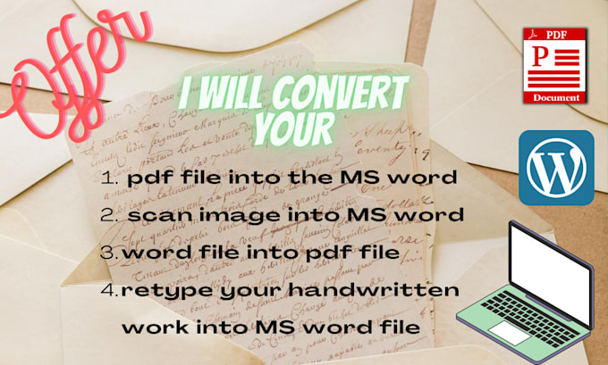 Type your handwritten files into ms word by Soniasony197 | Fiverr