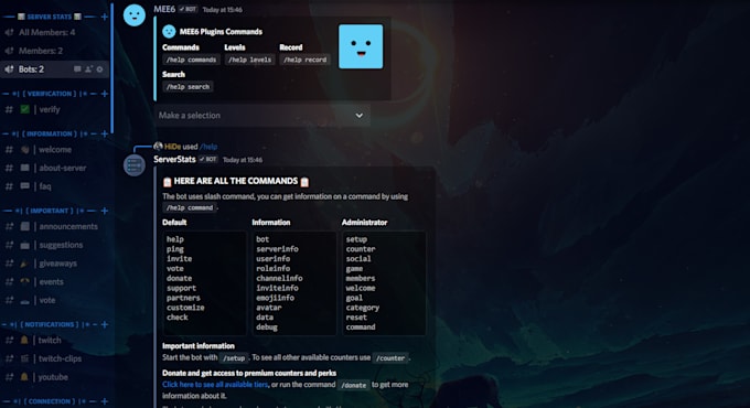 Make your dream discord server by Hidebg | Fiverr