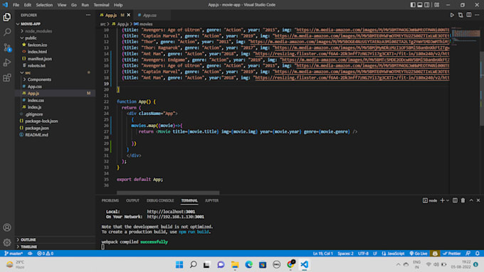 Do front end web development in react js using javascript by ...