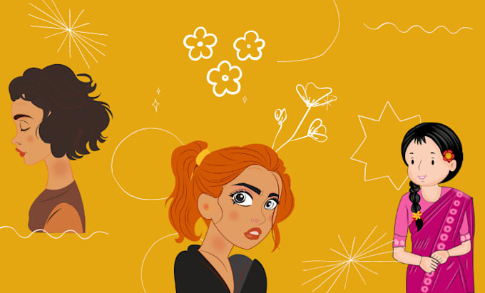 Create a flat vector illustration for you by Ruh_afsa | Fiverr