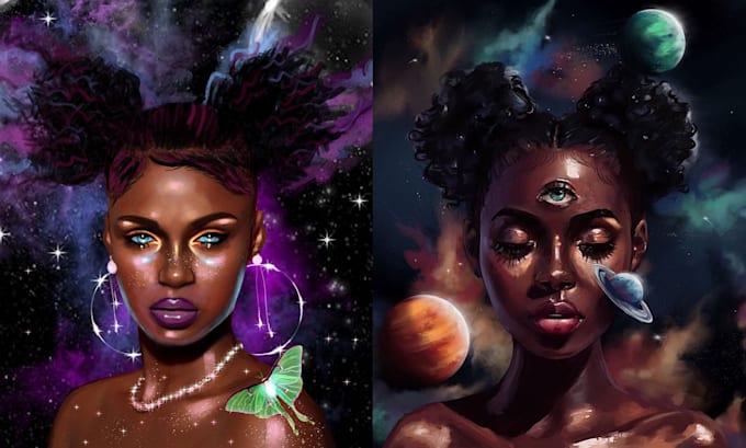 Make stunning african american character illustration by Rubyy_draws ...