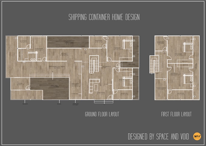 Make shipping container blueprints, layout, drawings, 3d by Space_and ...