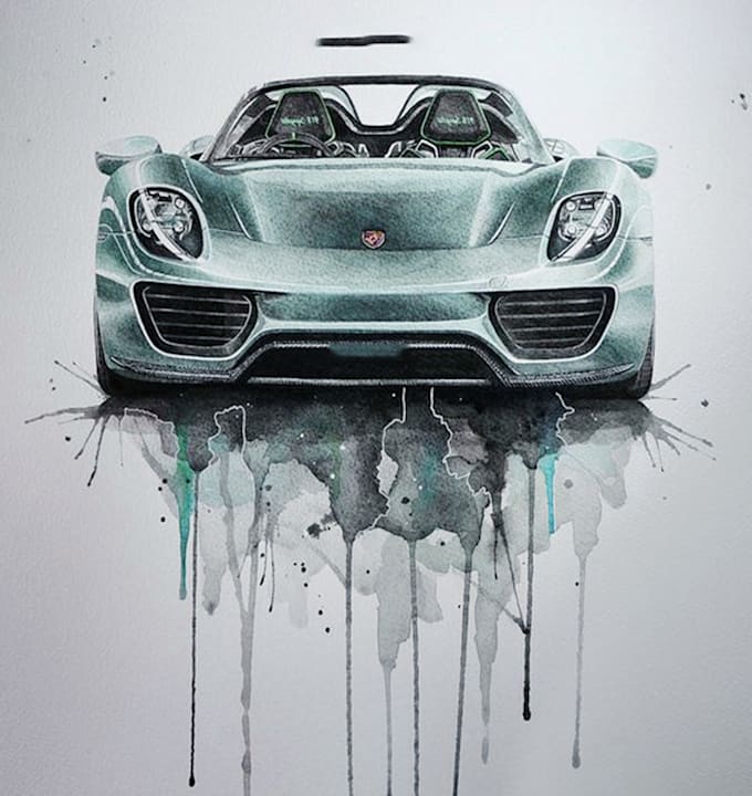 Make a car portrait illustration for you by Rovenmead | Fiverr