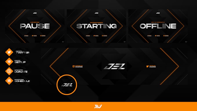 Design beautiful and fitting stream assets for you by Byjstn | Fiverr