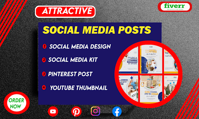 Design creative social media posts by Abidawaheed_354 | Fiverr
