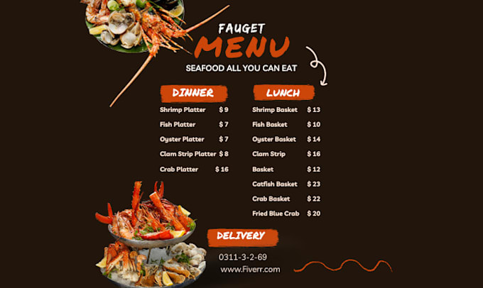 Design attractive and beautiful menu for restaurants by Isaifi849 | Fiverr