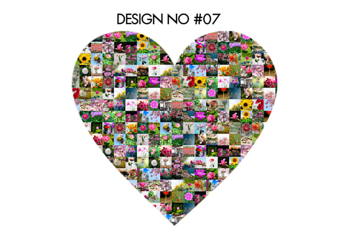 Heart shape photo collage, custom love collage photo collage gift by ...