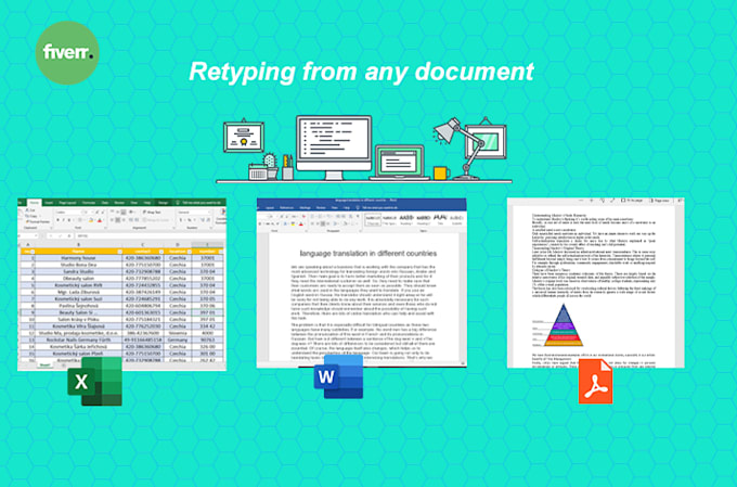 Do perfect data entry, copy paste, excel, word, pdf, typing by Creative_sanam | Fiverr