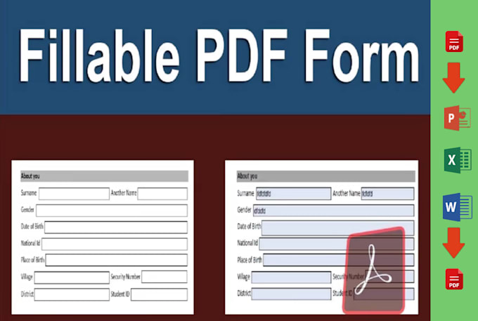 Create fillable pdf form or convert to a fillable pdf form by ...
