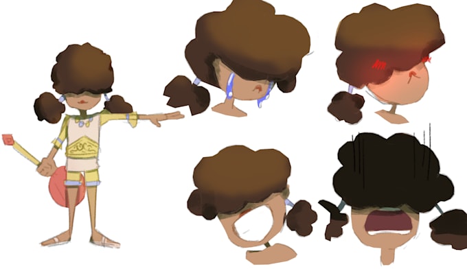 Draw any emotion reference sheet by Posionjuycie | Fiverr