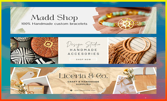 Custom etsy shop banner and logo in 2 hours by Madd_e | Fiverr