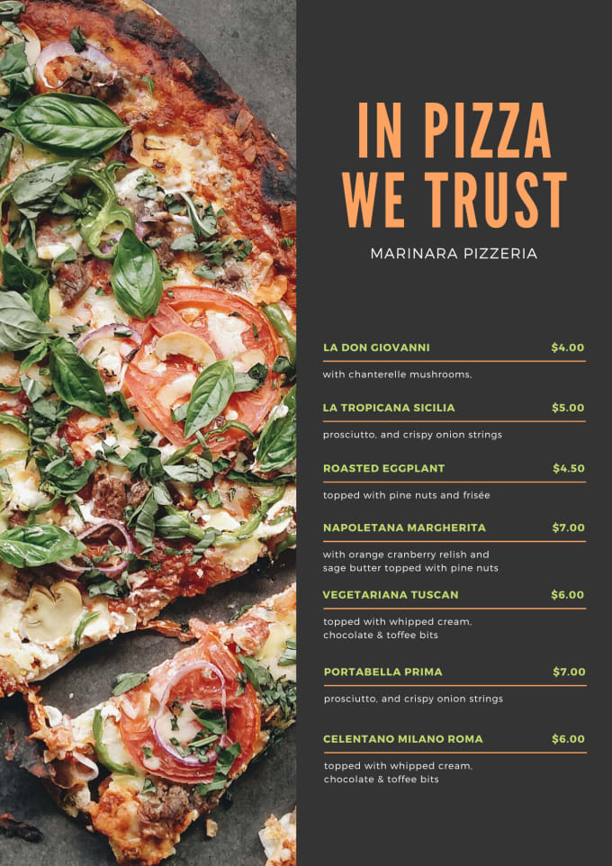 Design menu, food menu, restaurant menu, price list, flyer by Mb ...