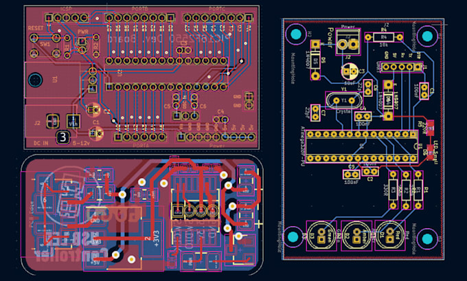 Design circuit schematics and pcb layout on kicad by Waleedtahir11 | Fiverr