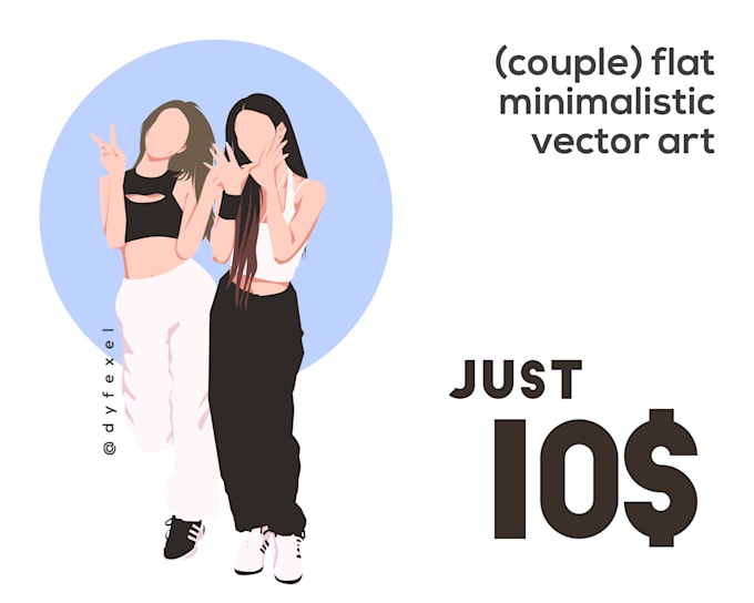 Draw a minimalistic vector portrait for you and your family by Dyfexel ...