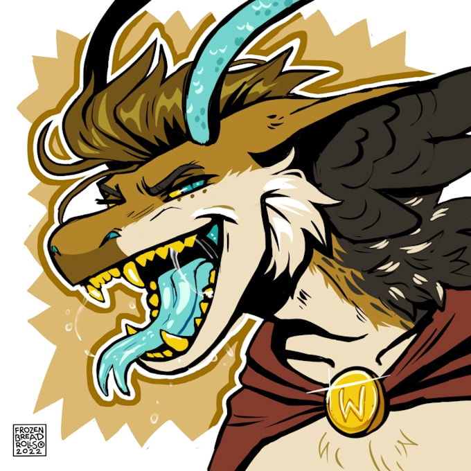 Draw you a furry icon profile picture by Frozenbreadroll | Fiverr