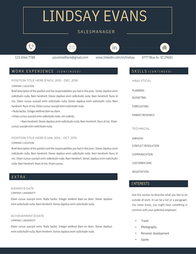 Design professional resume templates, and rewrite by Mptemplates | Fiverr