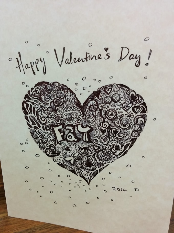 Draw a love card with title and name by Shallc