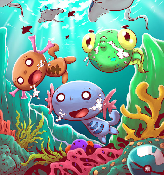 Draw you anime and pokemon illustration by Linggahidayat | Fiverr