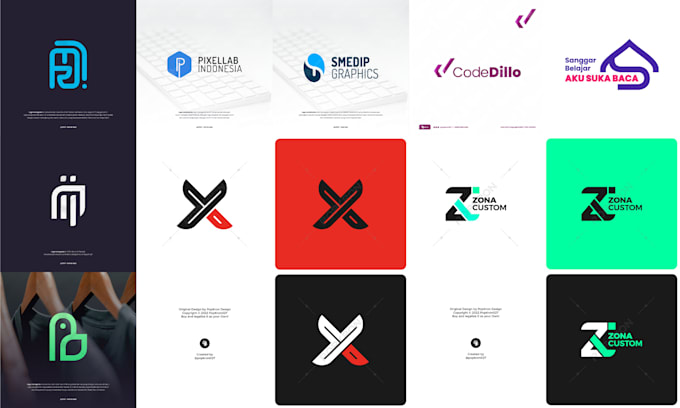 Create a cool monogram logo design by Popkron027 | Fiverr