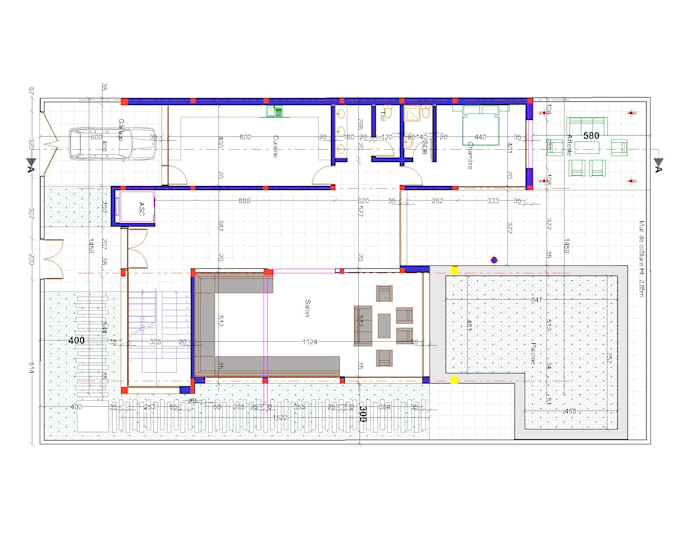 Drow floor plan in autocad and archicad by Geecmorocco | Fiverr