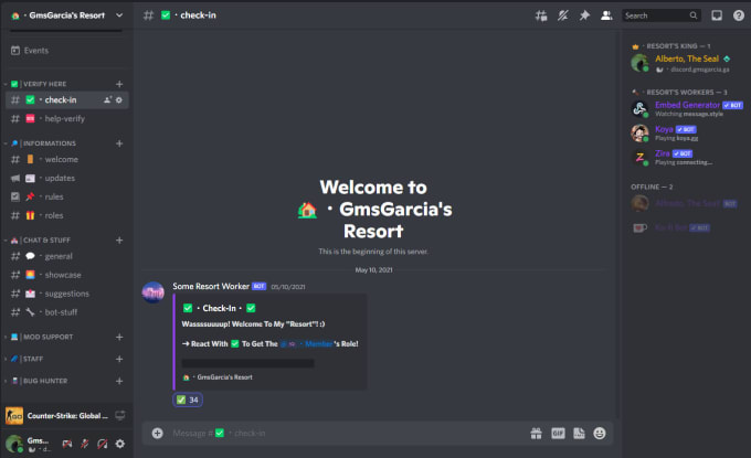 Develop a discord server with webhooks by Gmsgarcia | Fiverr