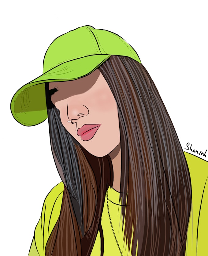 Draw a faceless minimalist digital portrait by Shanzahaslam | Fiverr