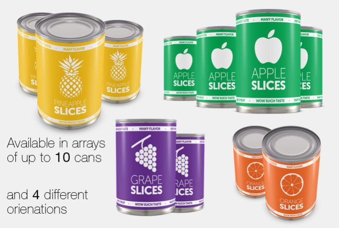 Create a 3d food can mockup from your 2d design by Prodesignco | Fiverr