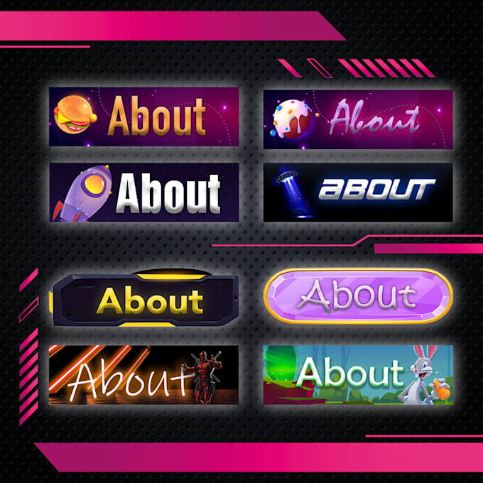 Create professional twitch panels for your stream by Asaracevic | Fiverr