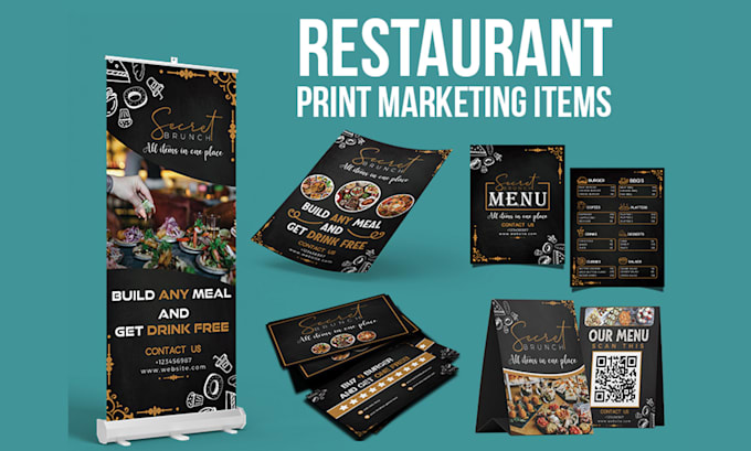 Design restaurant print marketing material designs by Ahasanahamed03 ...