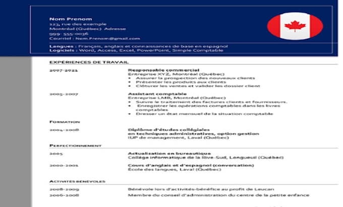 Write a canadian style resume cv and cover letter by The_magic24h | Fiverr