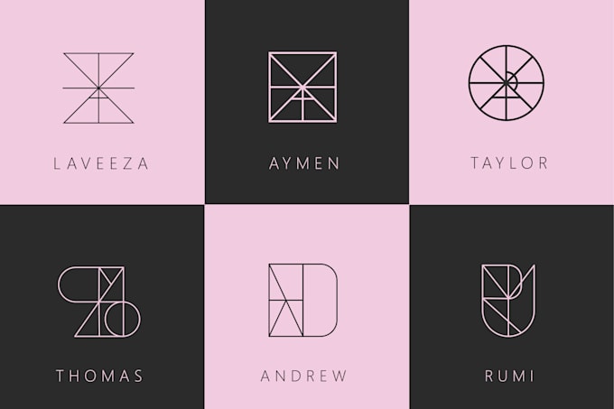 Design minimalist, geometric name logo within 24 hrs by M0ahidsafdar ...