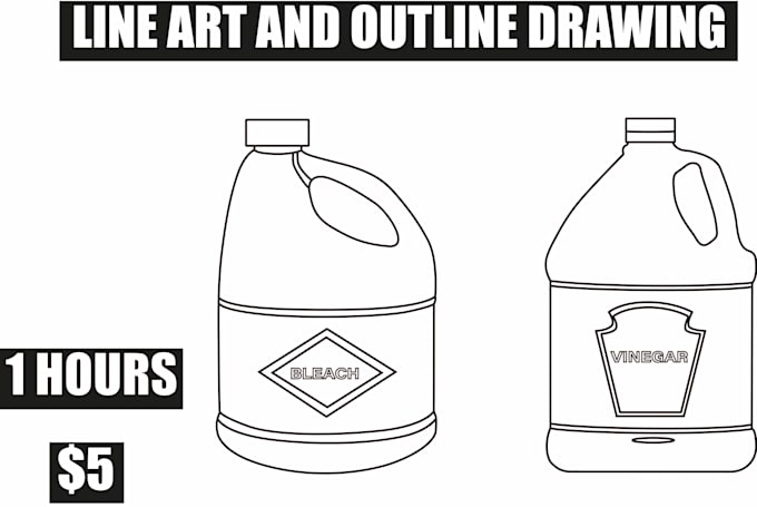 Create any product vector line drawing, outline drawing illustration ...