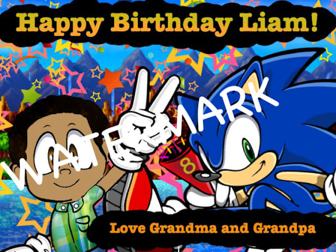 Create a sonic ecard with a birthday or special message and custom ...