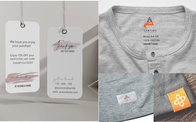 Design hang tag, clothing tags, neck label, hem tag, label tag by Khaza ...