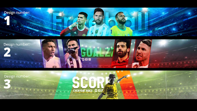 Make a youtube football banner for you by Ramallahmohsen | Fiverr